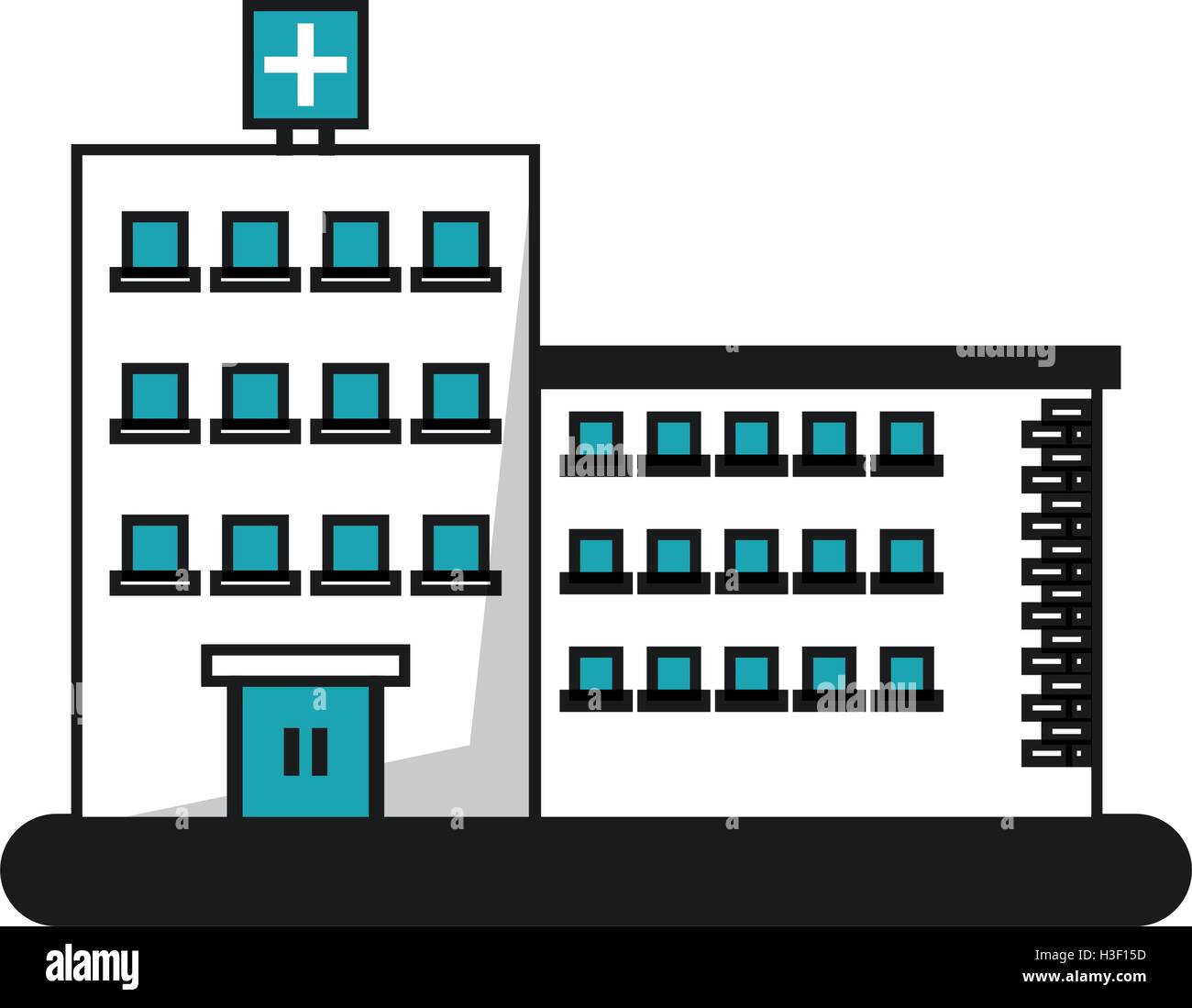 Isolated hospital building design Stock Vector Image & Art - Alamy