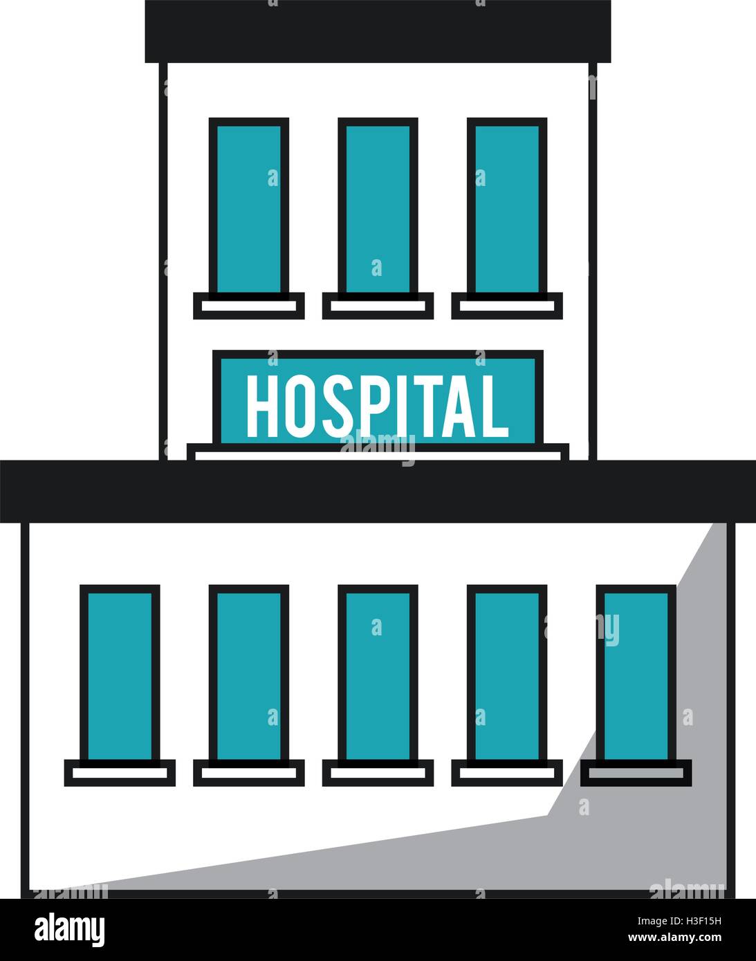 Isolated hospital building design Stock Vector Image & Art - Alamy