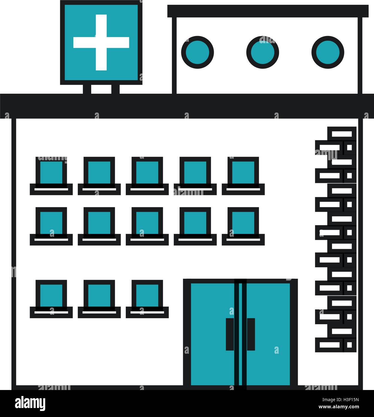 Isolated hospital building design Stock Vector Image & Art - Alamy