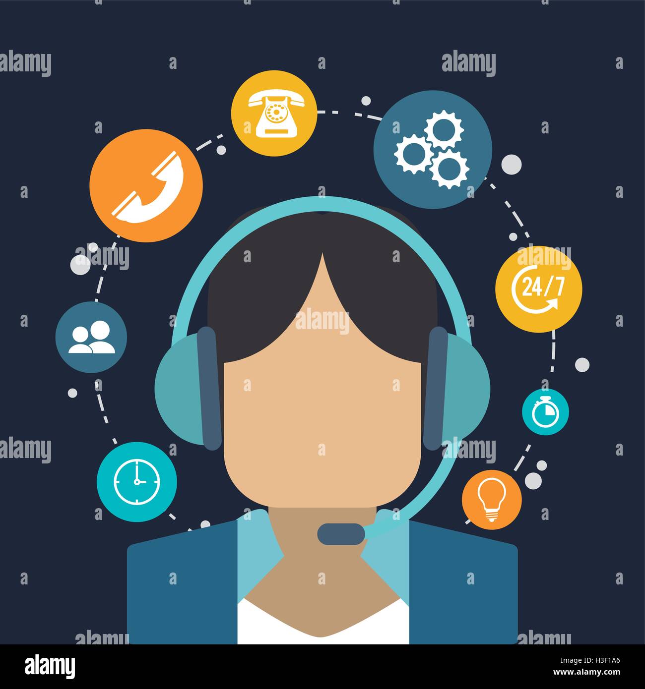 online support or call center related icons image Stock Vector Image & Art - Alamy