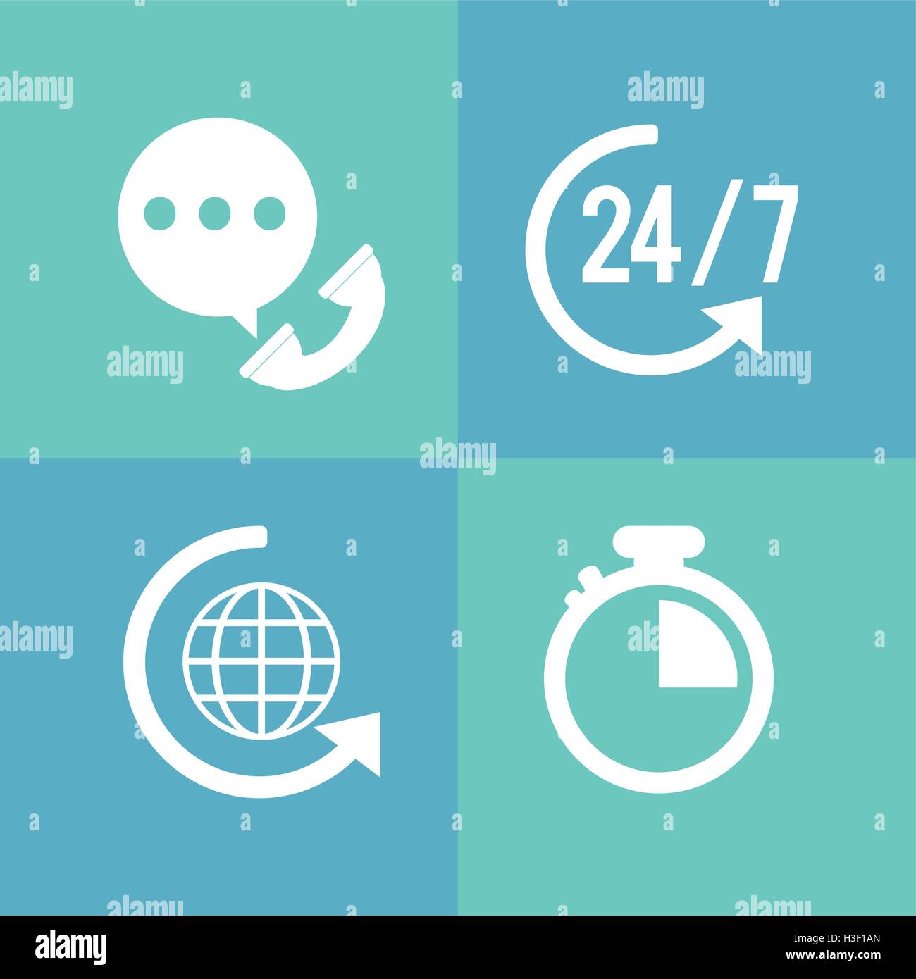 online support or call center related icons image Stock Vector Image & Art - Alamy