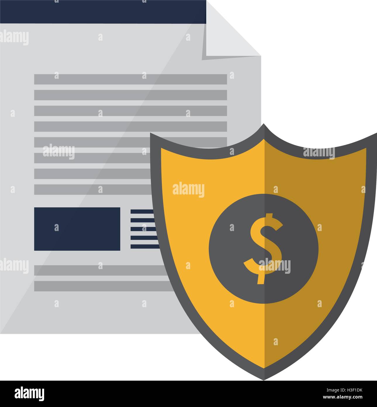 contract and shield money icon Stock Vector Image & Art - Alamy