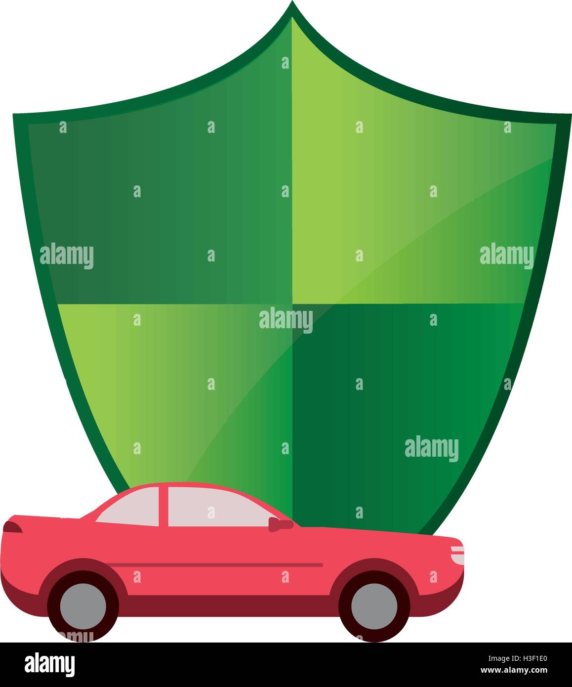 shield and car icon Stock Vector Image & Art - Alamy