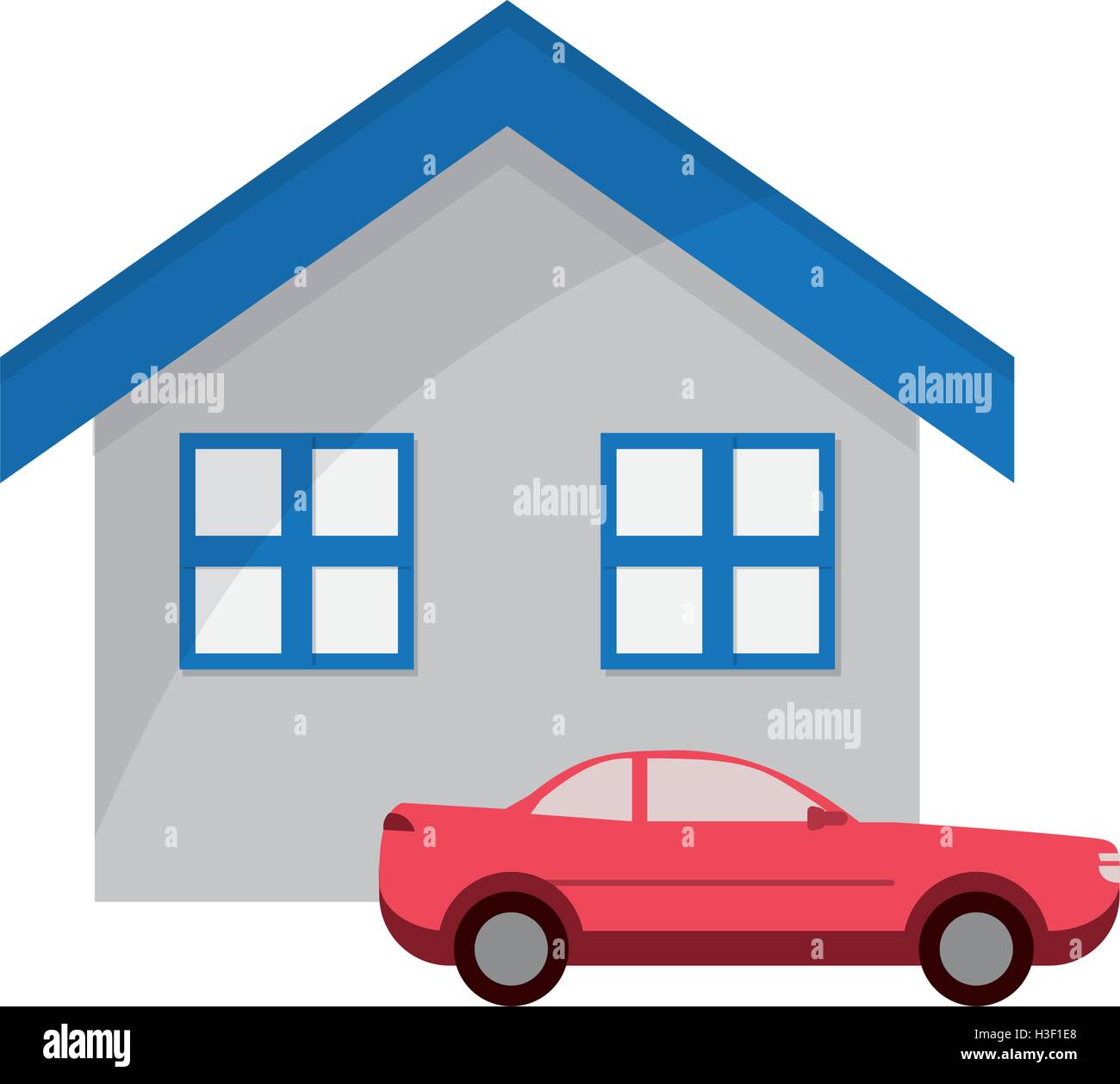house and car icon Stock Vector Image & Art - Alamy