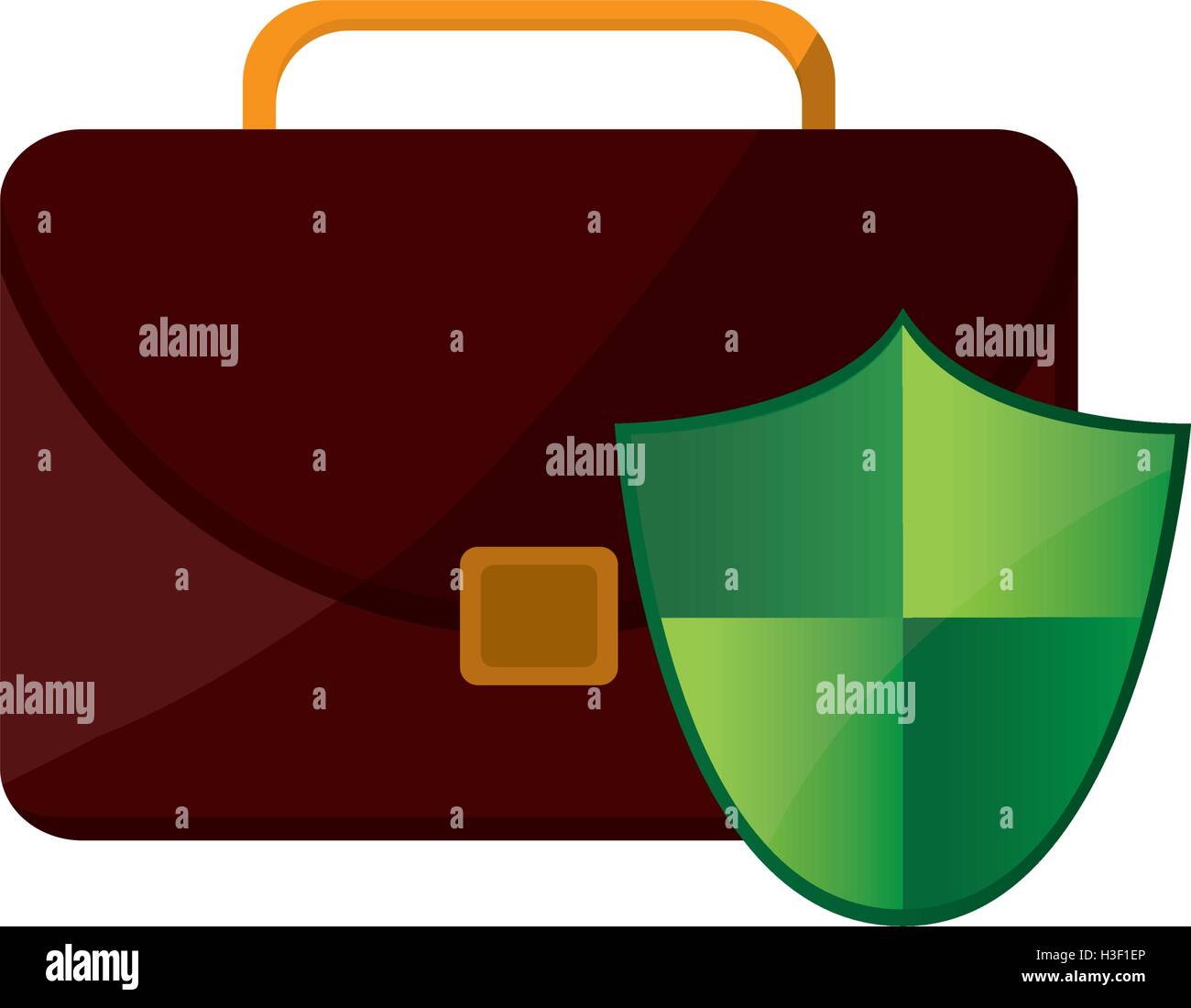 briefcase and shield icon Stock Vector Image & Art - Alamy