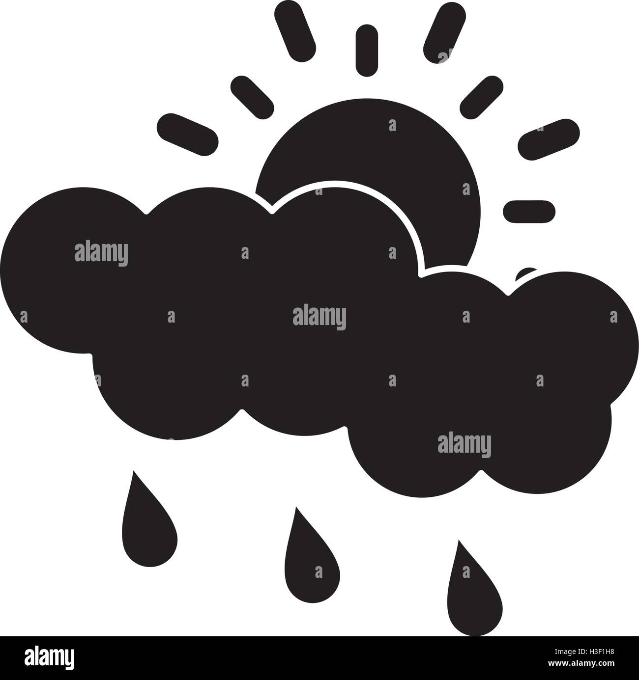 Sun cloud and rain design Stock Vector Image & Art - Alamy