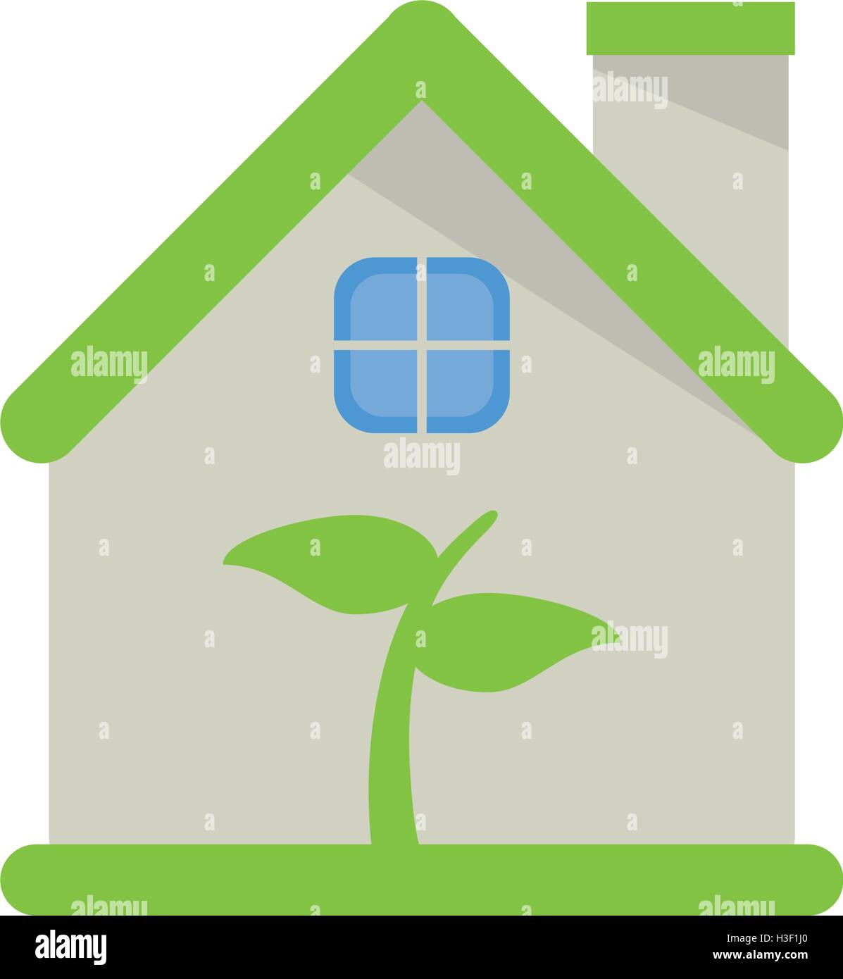 Isolated leaf inside house design Stock Vector Image & Art - Alamy