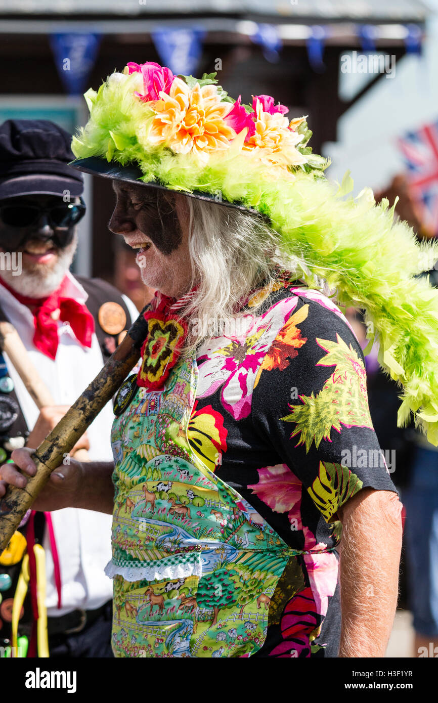 Traditional folk dancers, Morris man from Dead Horse morris side, in ...