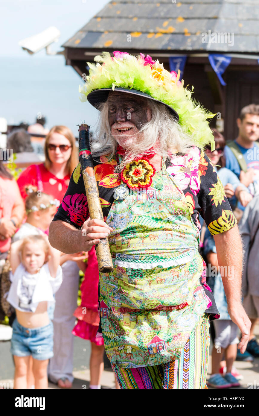 Traditional folk dancers, Morris man from Dead Horse morris side, in ...