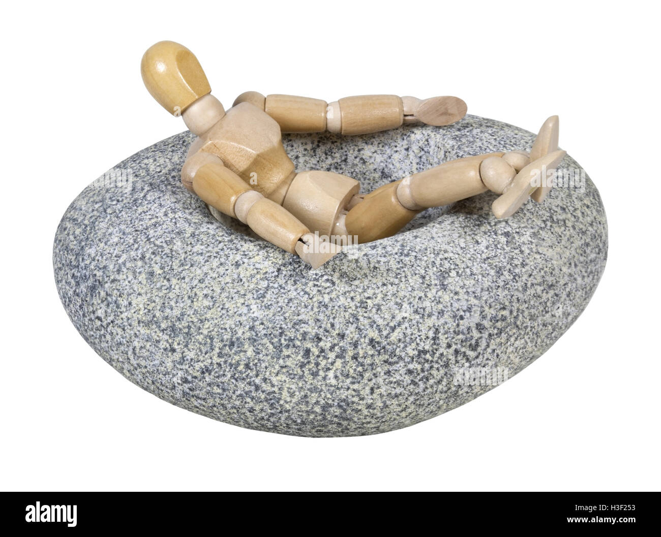 Sitting in a hot rock for relaxation purposes - path included Stock ...