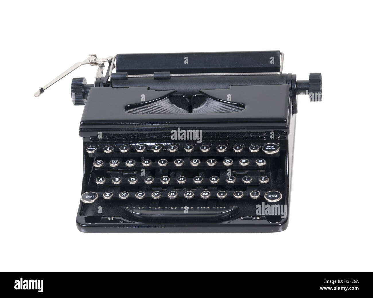 Retro manual typewriter used for typing up documents and papers - path ...
