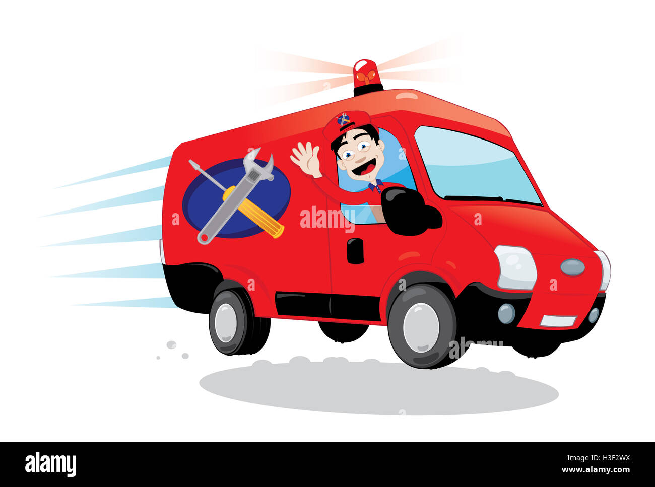 Friendly service man cartoon hi-res stock photography and images - Alamy