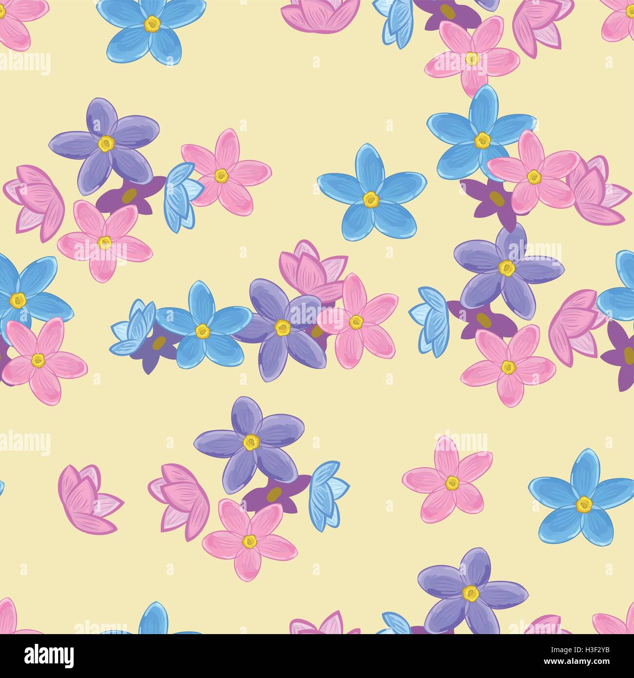 Seamless forget-me-not pattern Stock Vector Image & Art - Alamy