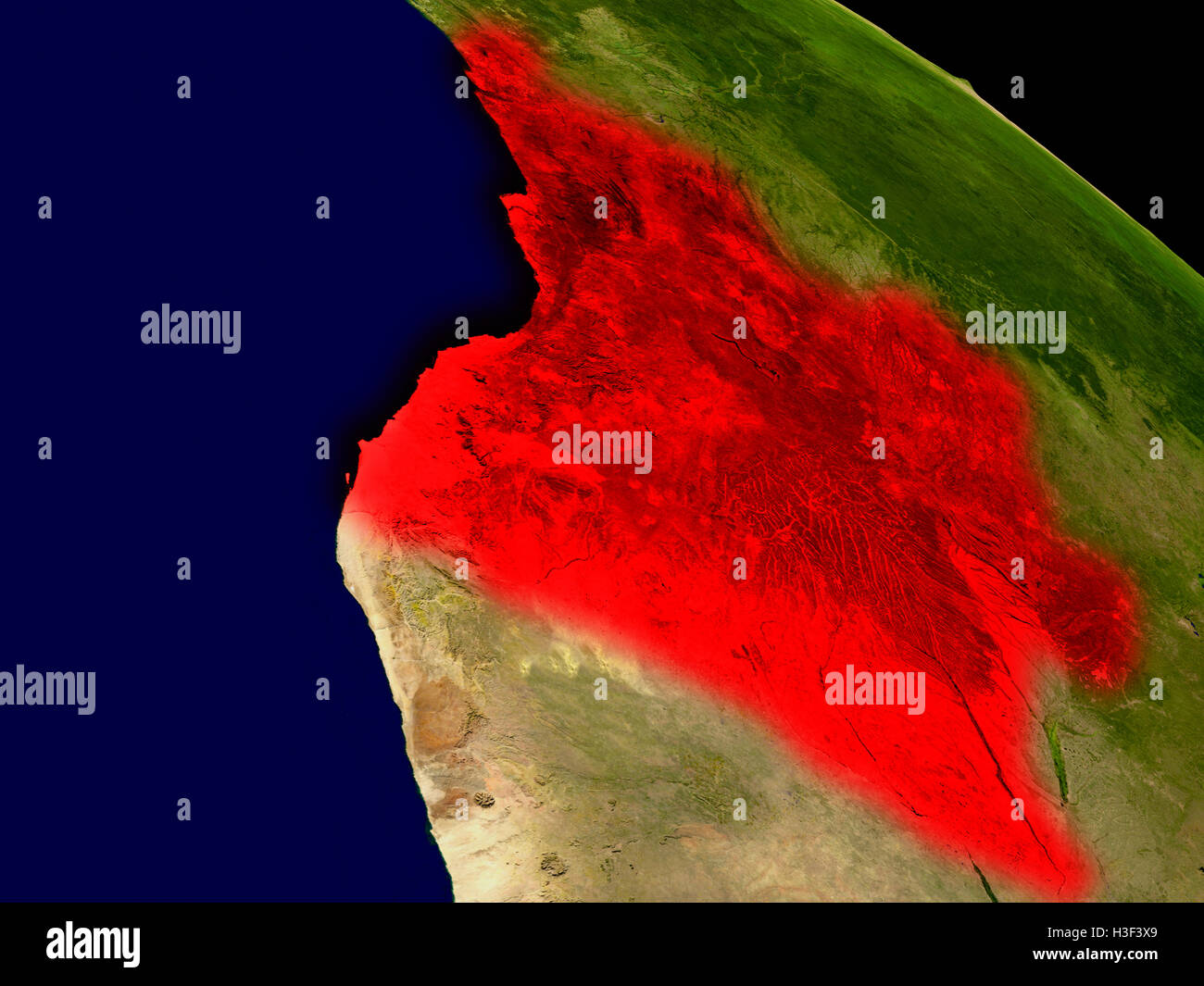Map satellite geography angola hi-res stock photography and images - Alamy