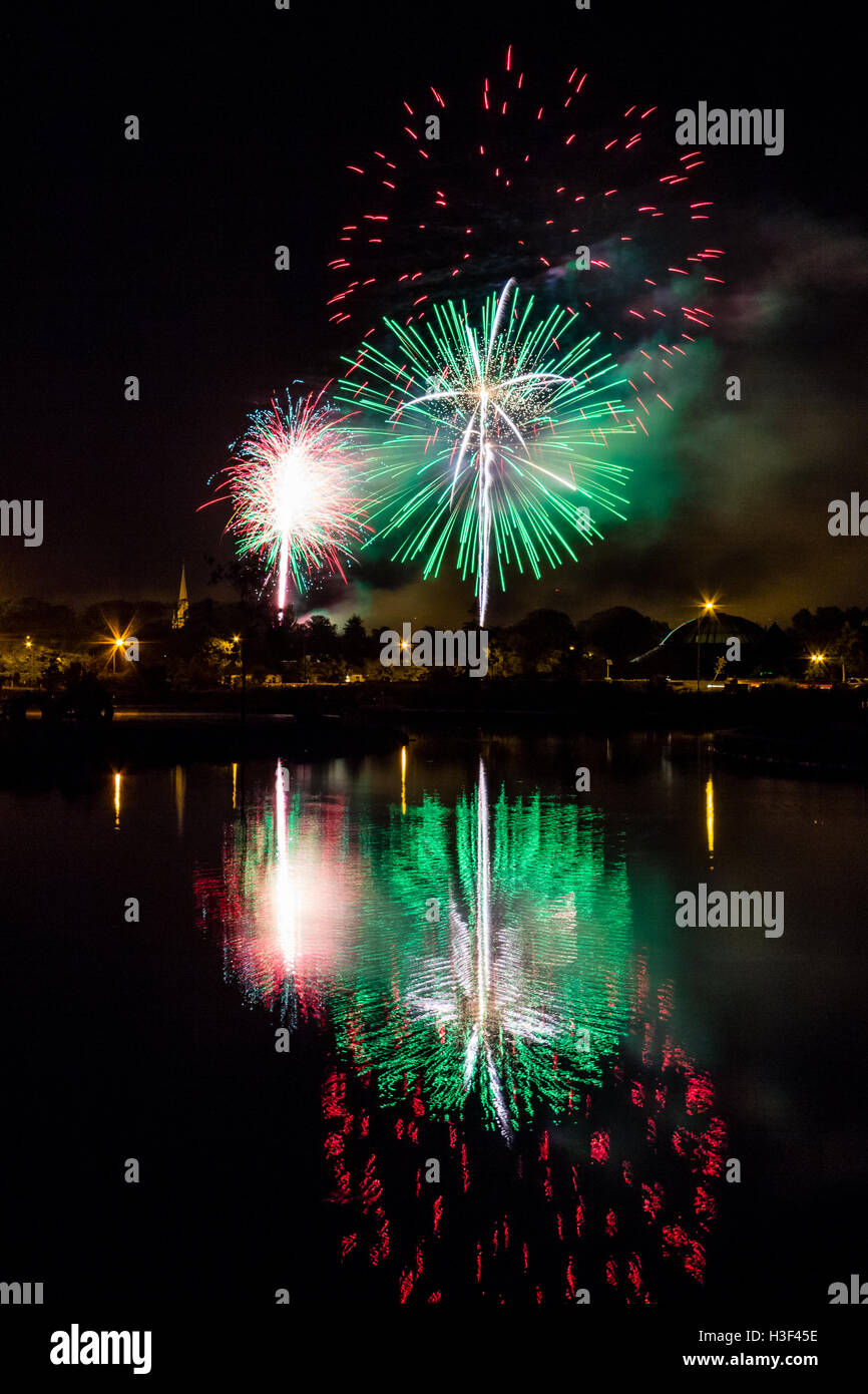 Fireworks at Rose of Tralee Festival in County Kerry, Ireland Stock ...