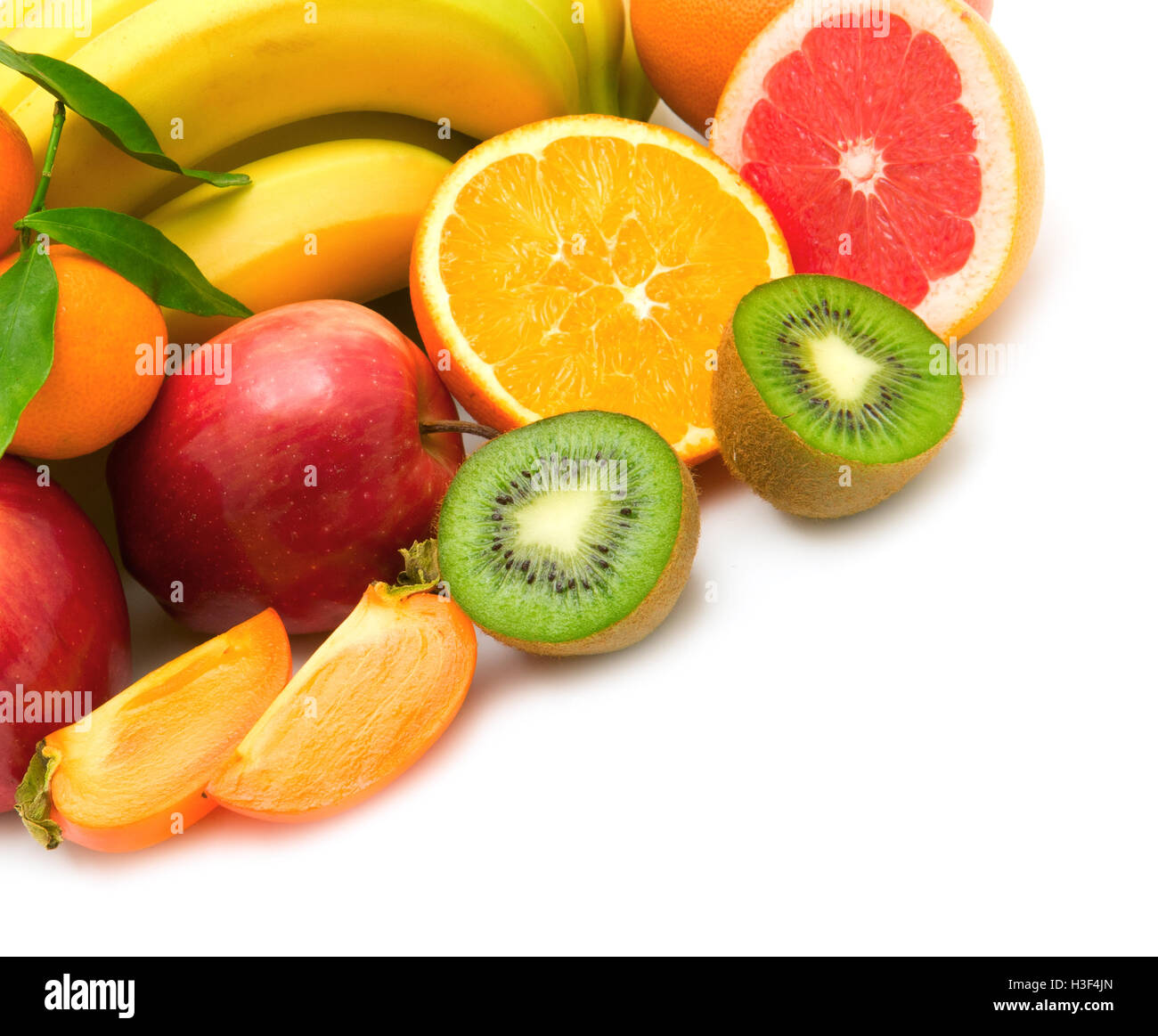 fruit collection isolated on white background Stock Photo - Alamy