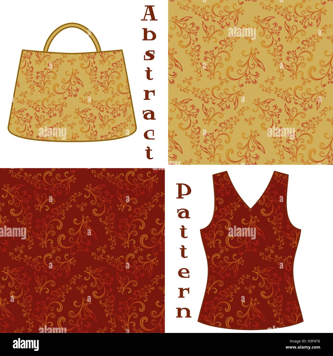 Seamless Pattern, Contour and Silhouette Stock Vector Image & Art - Alamy