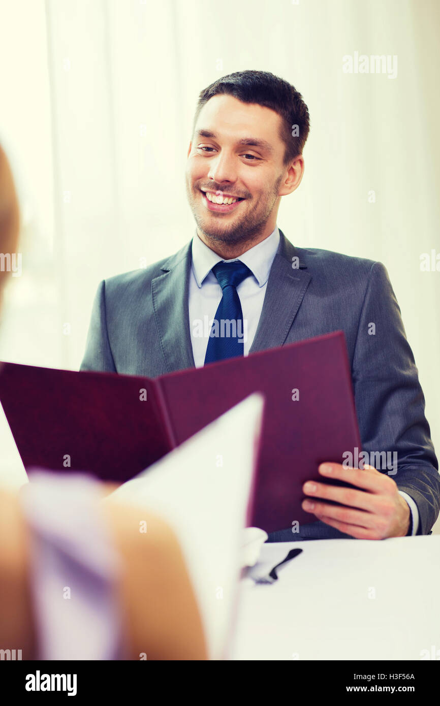 Relationship reading menu menus hi-res stock photography and images - Alamy
