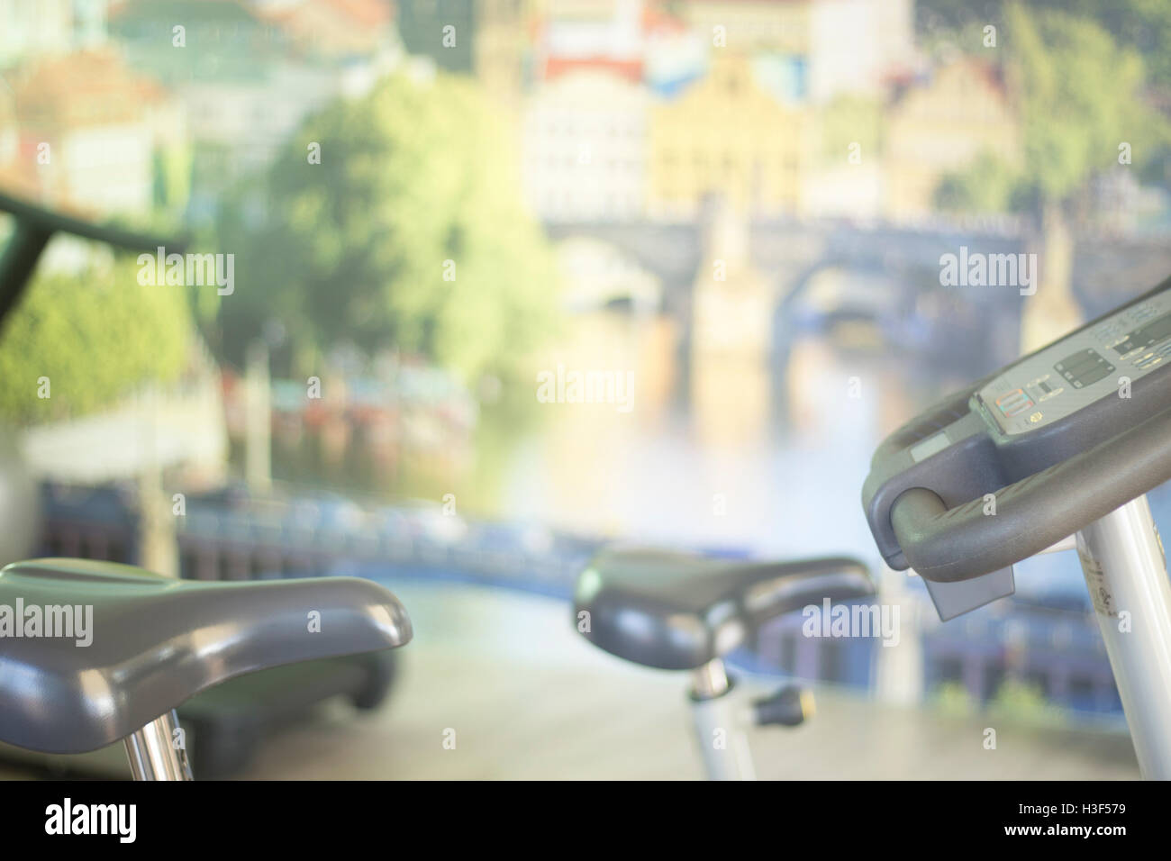 Gym bike exercise cycle machine for static indoor cycling in fitness ...