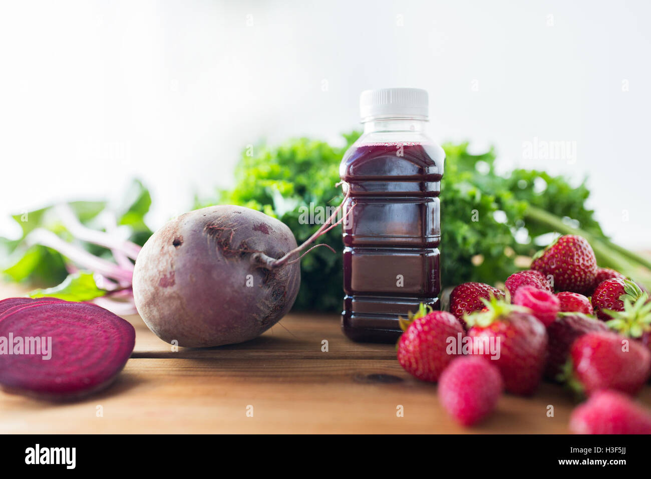 bottle with beetroot juice, fruits and vegetables Stock Photo - Alamy