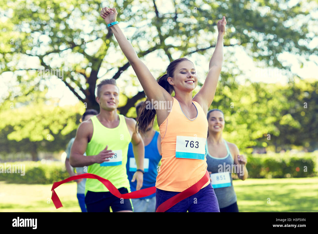 Teenage runner finish running race hi-res stock photography and images ...