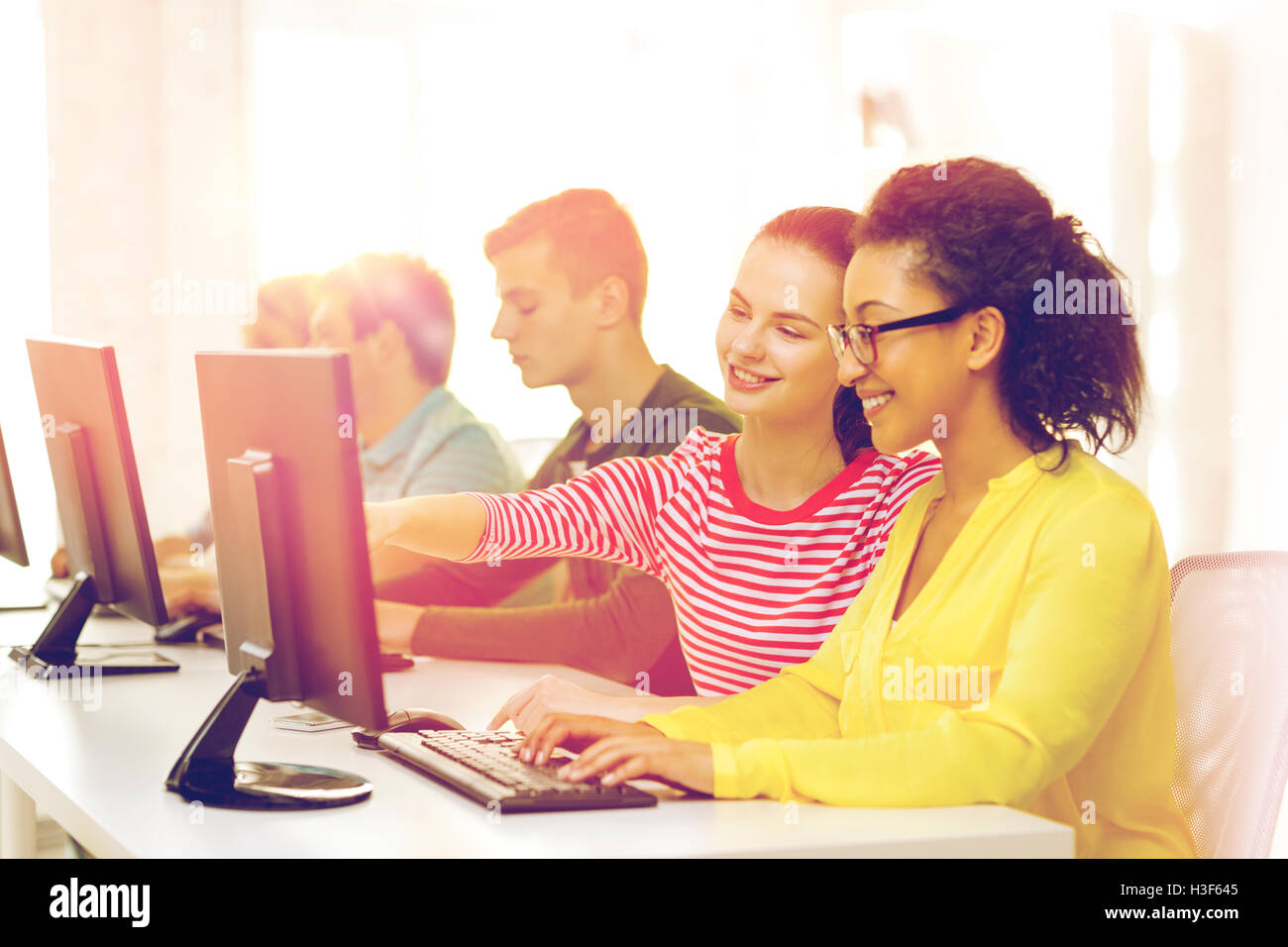 Teen boys in school class hi-res stock photography and images - Alamy