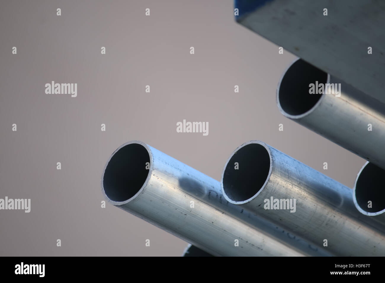 Stack of Many Pipes at the Construction Site Stock Photo - Alamy