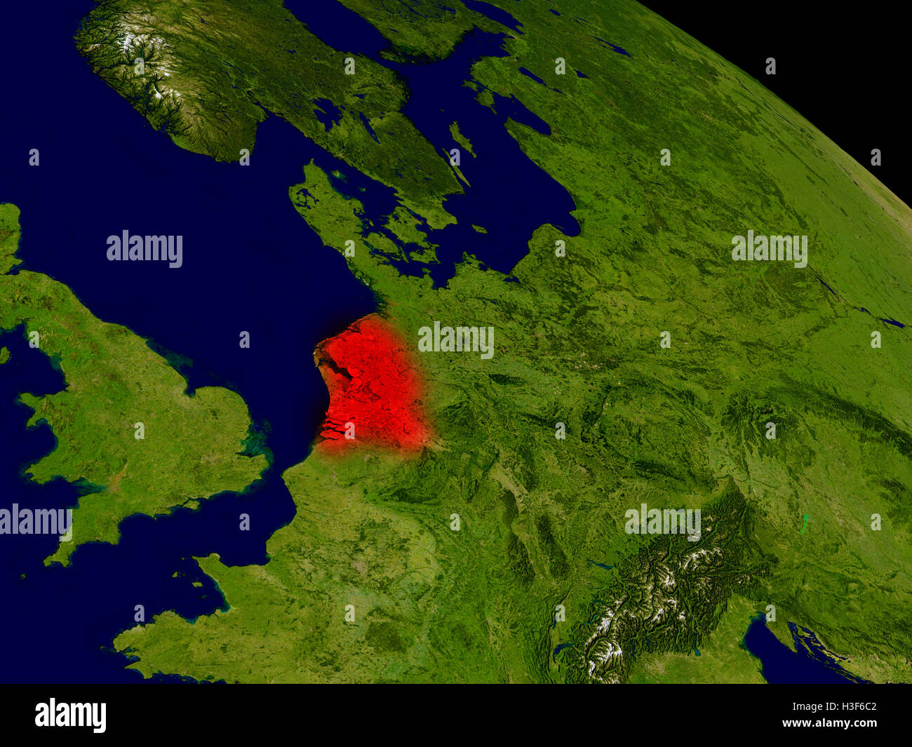 Netherlands satellite image hi-res stock photography and images - Alamy