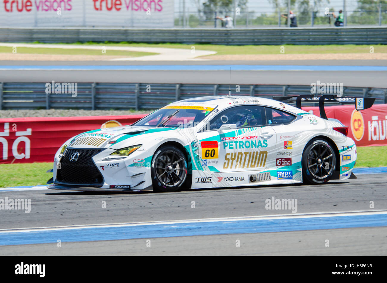 BURIRAM - June 20: Akira Iida and Hiroki Yoshimoto with Lexus racing ...