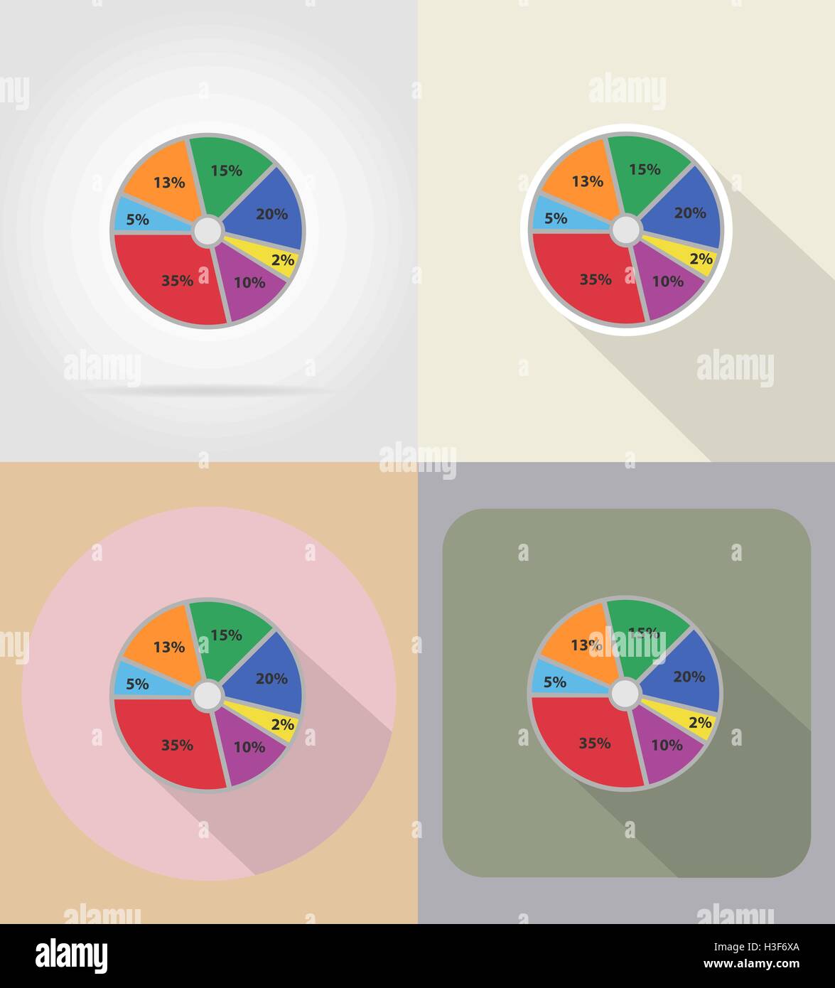 business graphics flat icons vector illustration isolated on background ...