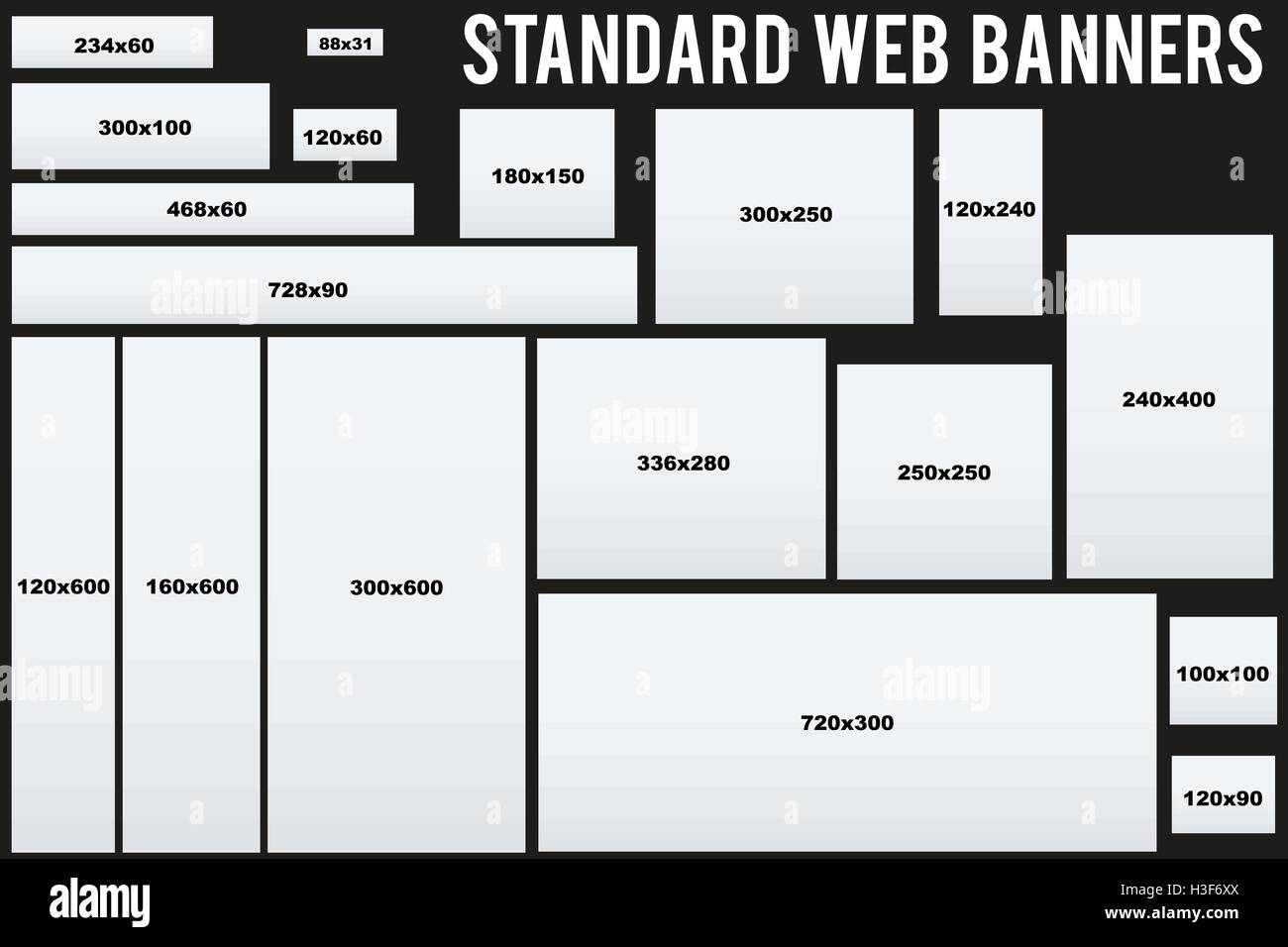 Standard Vector Web Banners Templates Stock Vector Image & Art - Alamy