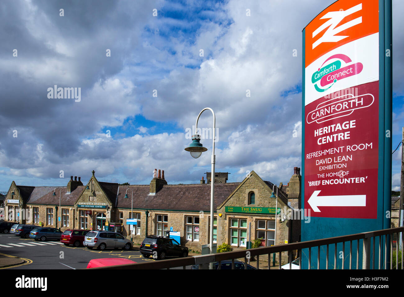 Carnforth railway station and Heritage Centre sign Carnforth Lancashire ...