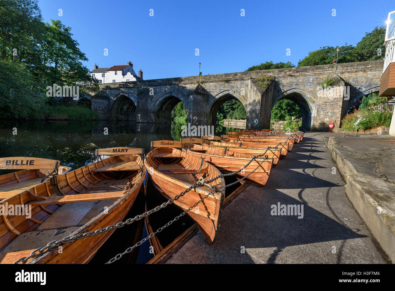 Traditional hand built rowing boats are for a leisurely row along the ...