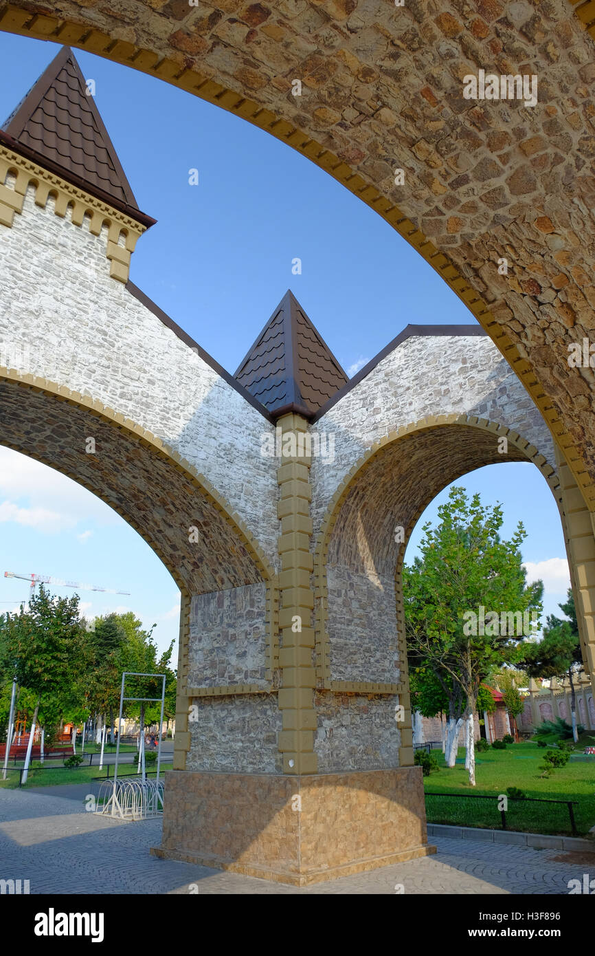 Medieval stone castle gate Stock Photo - Alamy
