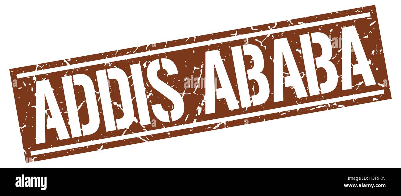 Addis Ababa brown square stamp Stock Vector Image & Art - Alamy