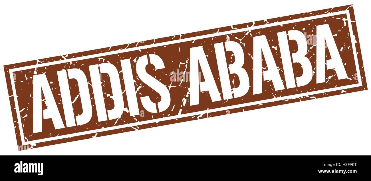 Addis Ababa brown square stamp Stock Vector Image & Art - Alamy