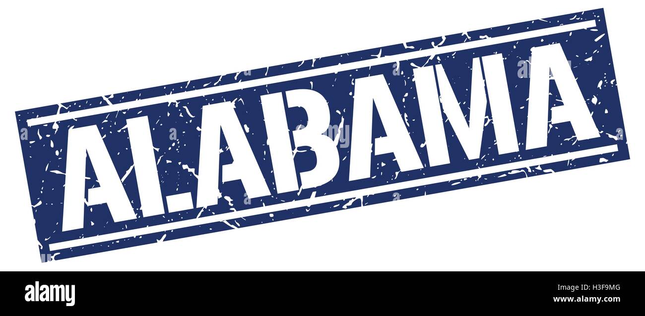 Alabama blue square stamp Stock Vector Image & Art - Alamy