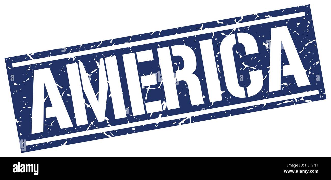 America blue square grunge Stock Vector Images - Alamy
