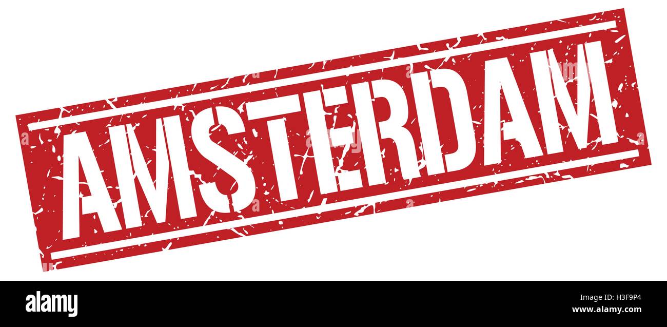 Amsterdam red square stamp Stock Vector Image & Art - Alamy