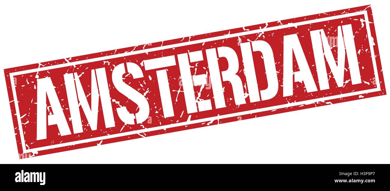 Amsterdam red square stamp Stock Vector Image & Art - Alamy