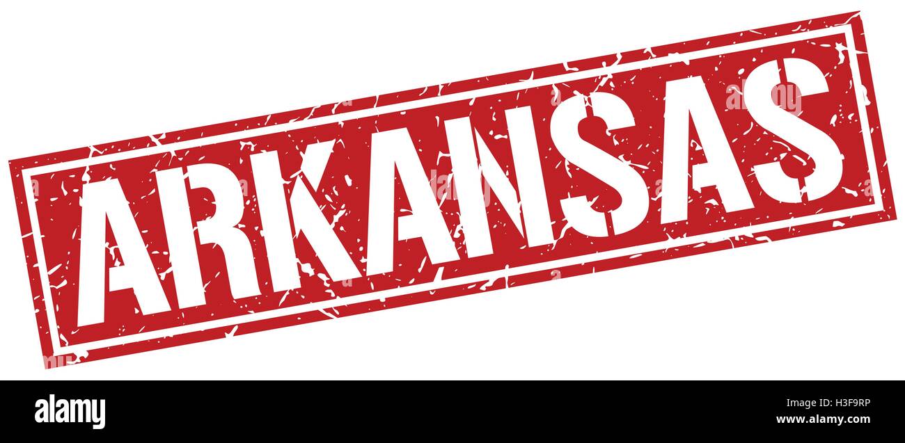 Arkansas red square stamp Stock Vector Image & Art - Alamy