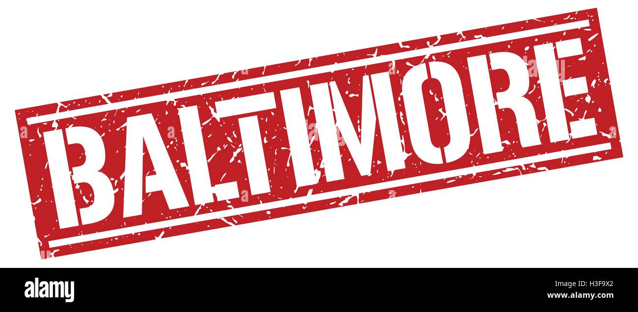 Baltimore red square stamp Stock Vector Image & Art - Alamy
