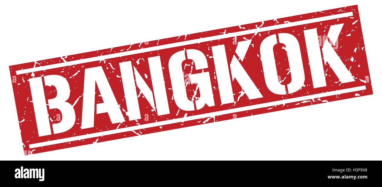 Bangkok stamp red grunge hi-res stock photography and images - Alamy