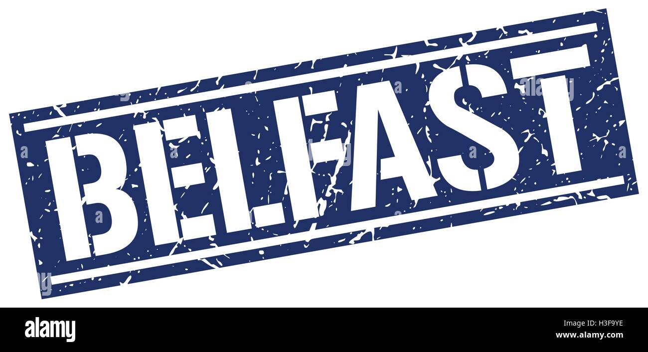 Belfast blue square stamp Stock Vector Image & Art - Alamy