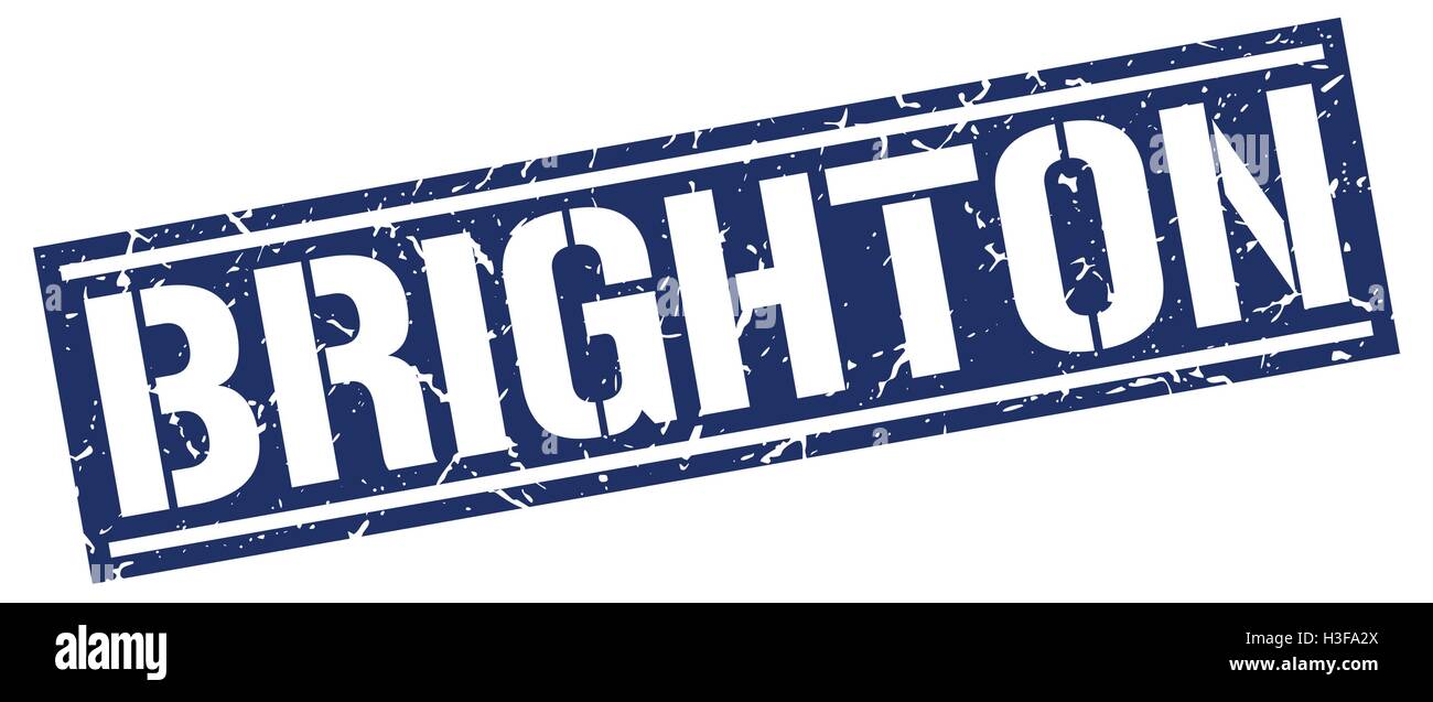 Brighton blue square stamp Stock Vector Image & Art - Alamy