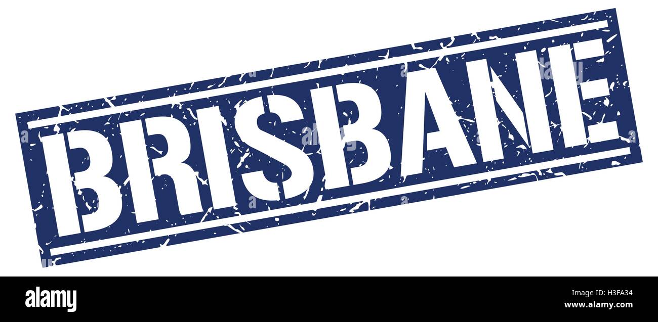 Brisbane blue square stamp Stock Vector Image & Art - Alamy