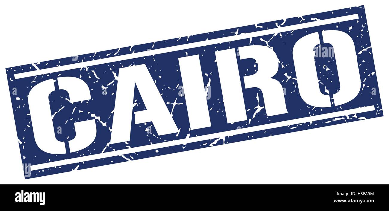 Cairo blue square stamp Stock Vector Image & Art - Alamy