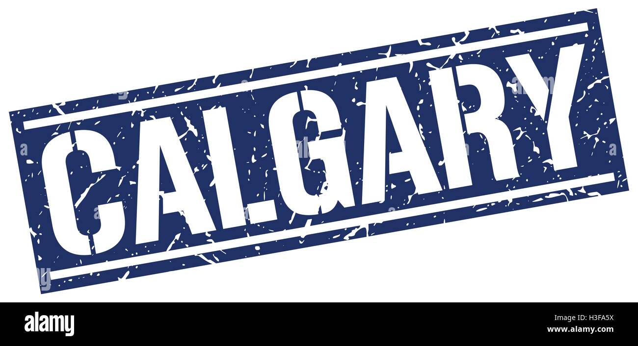 Calgary blue square stamp Stock Vector Image & Art - Alamy