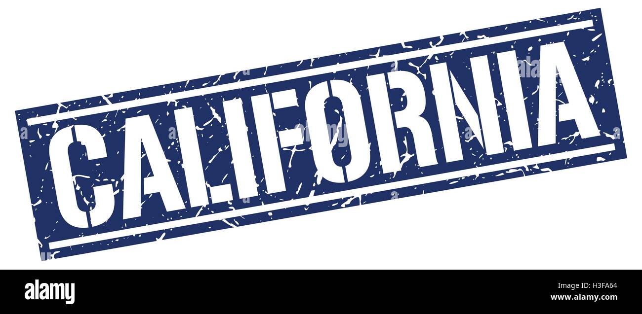 California blue square stamp Stock Vector Image & Art - Alamy