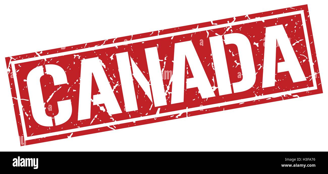 Canada red square stamp Stock Vector Image & Art - Alamy